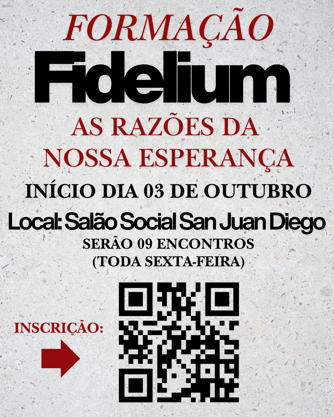 Formação Fidelium : As razões da nossa esperança!GRATUITA - Catedral de Foz
